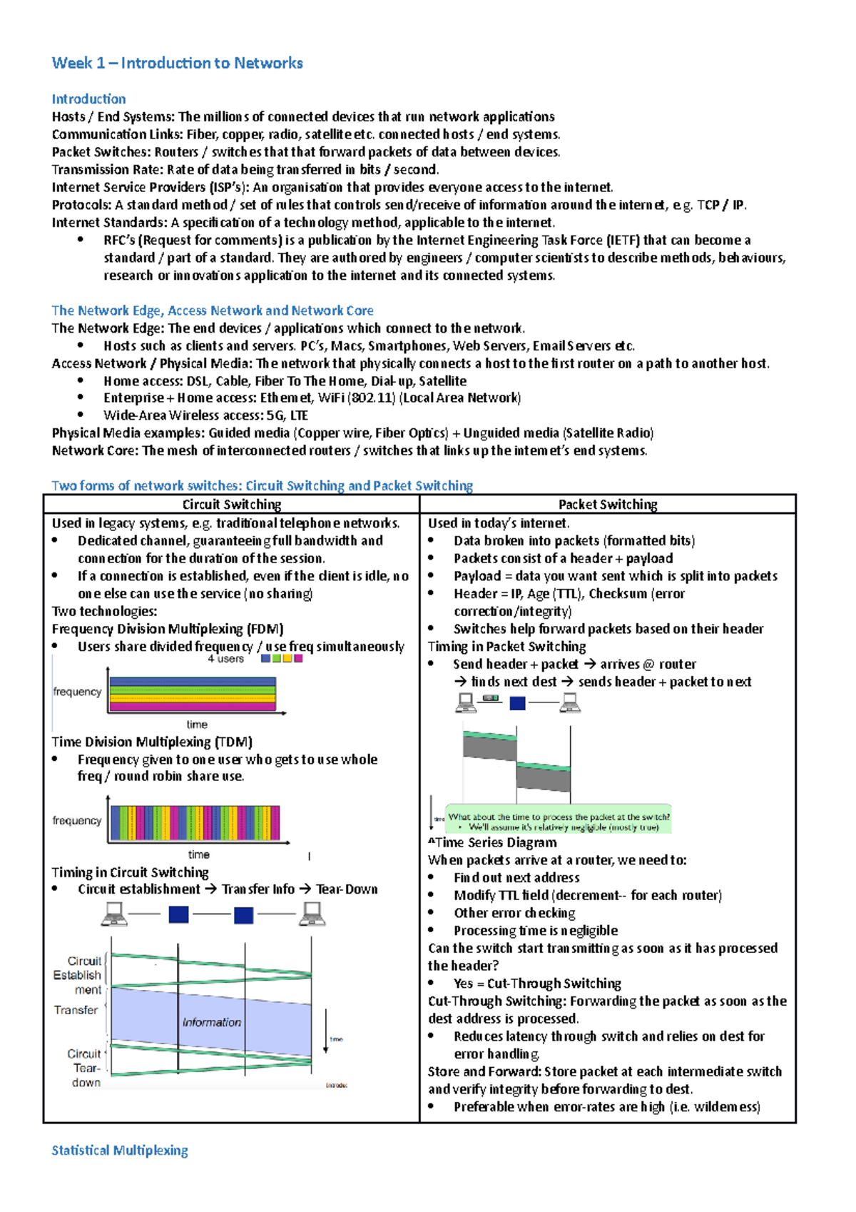 Chapter 1 Notes - Week 1 – Introduction to Networks Introduction Hosts ...