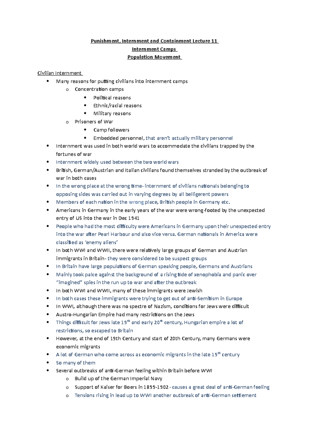 Punishment Lecture 11 - Punishment, Internment and Containment Lecture ...