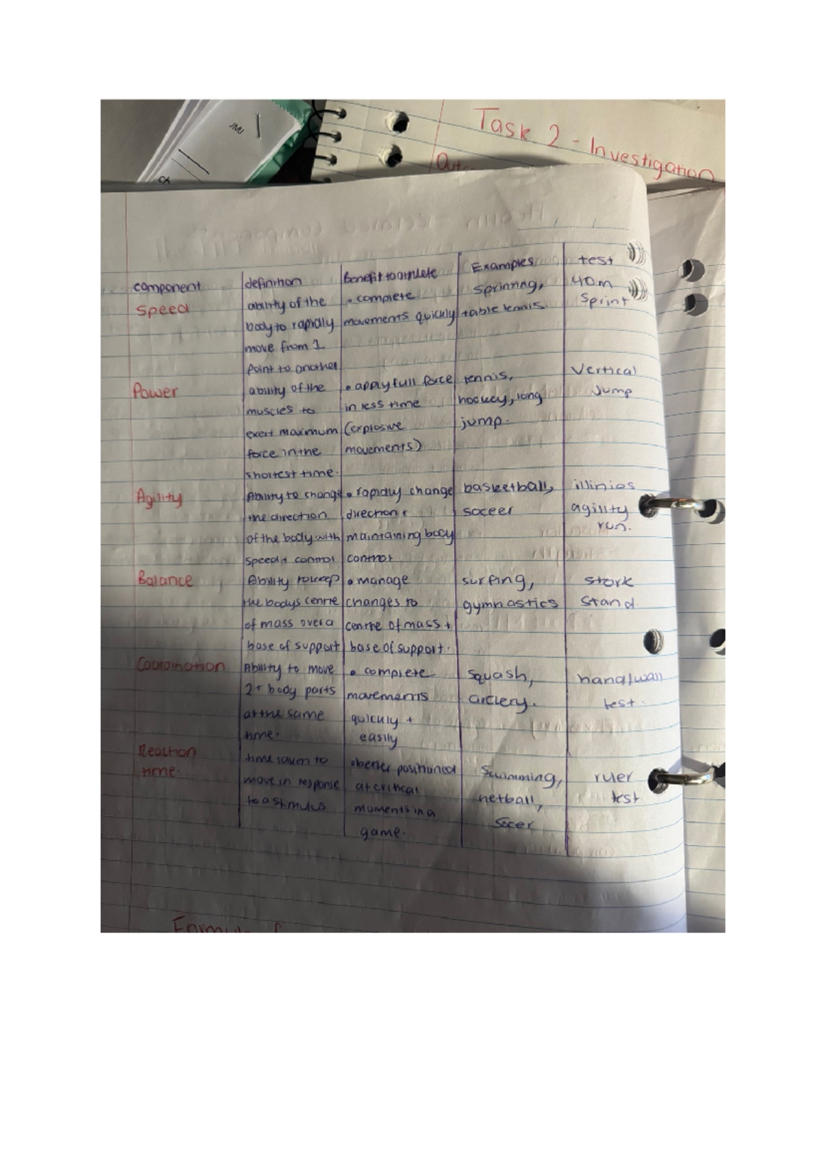 Doc 5 docx - pdhpe notes grade 11 based on the topic "body in motion ...