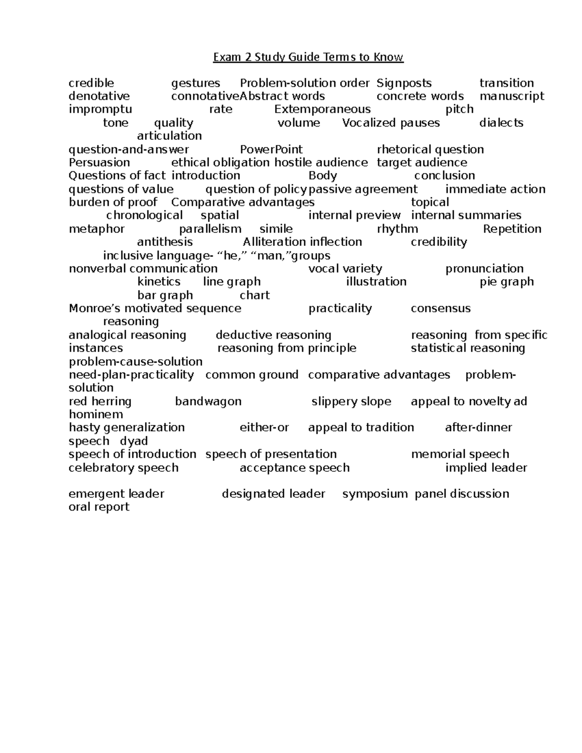 Exam 2 Study Guide Terms to Know - Studocu
