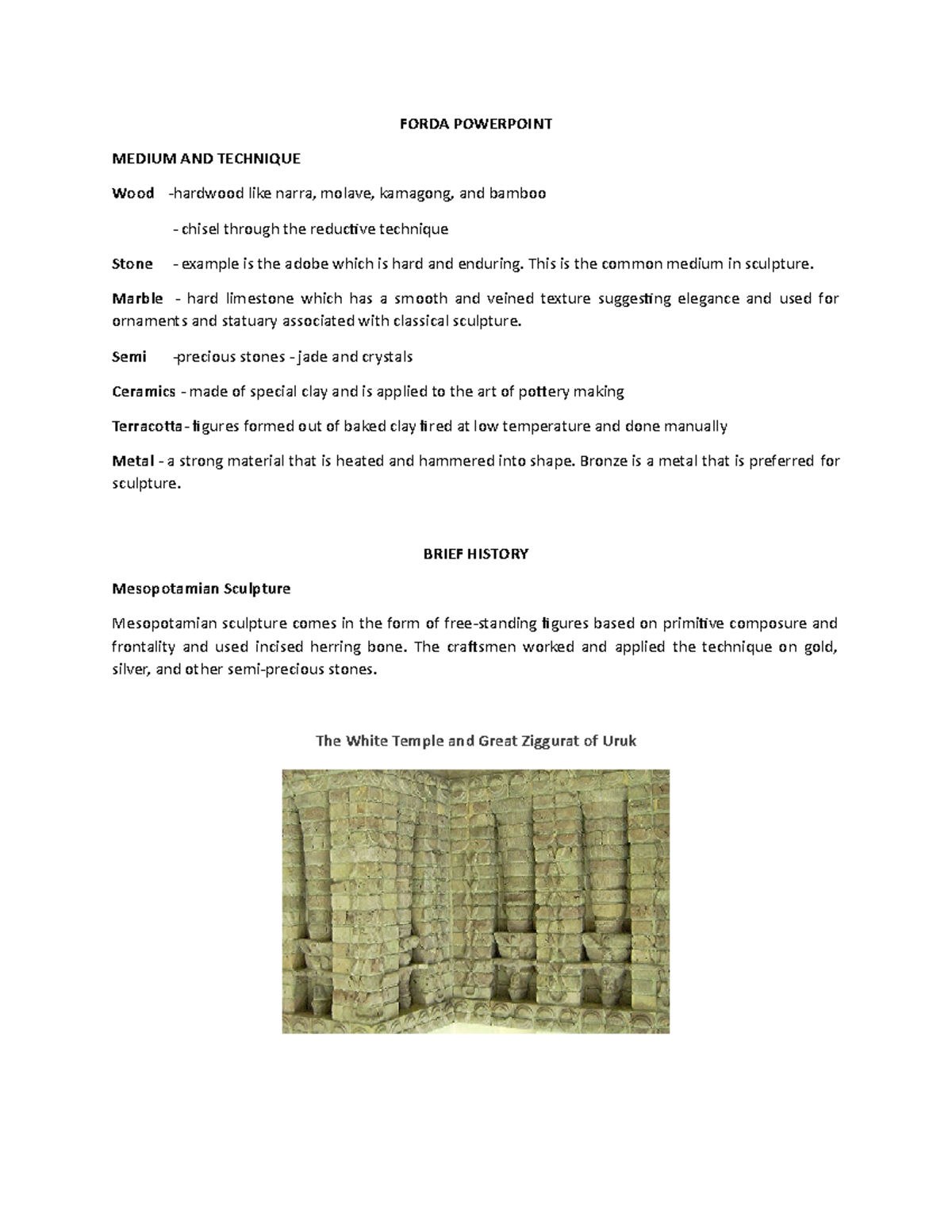 Handouts-AND-PPT - It is about the sculpture around the world, famous ...