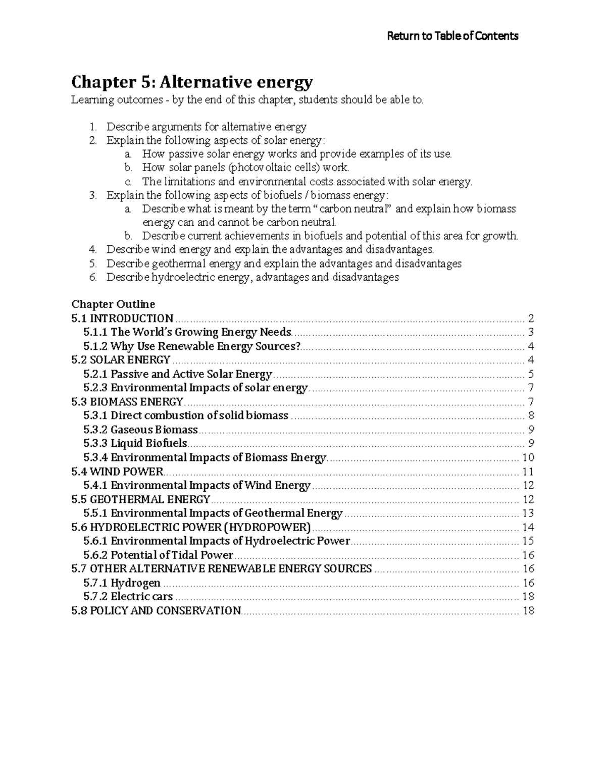 Introduction to Environmental Science 2nd Edition-10 - Return to Table ...