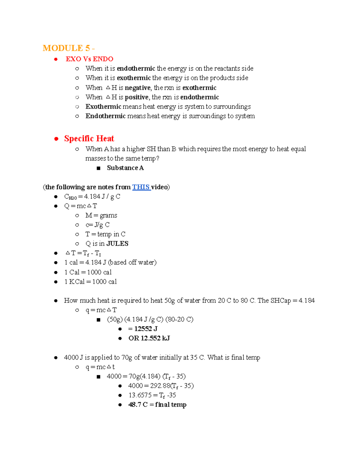 Chem 131 Module 5, 6, 7 - BLUMLING - MODULE 5 - EXO Vs ENDO When it is ...