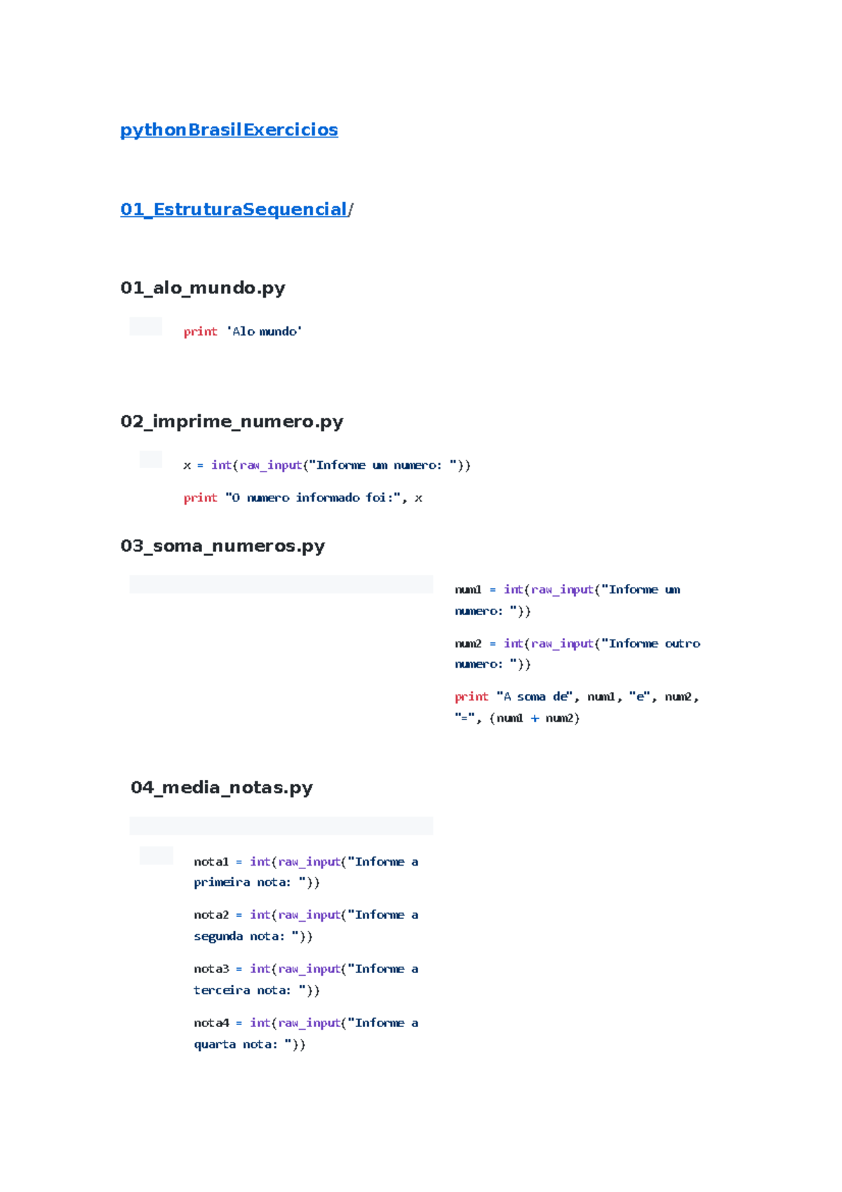 - Python Brasil Exercicios - pythonBrasilExercicios 01 ...