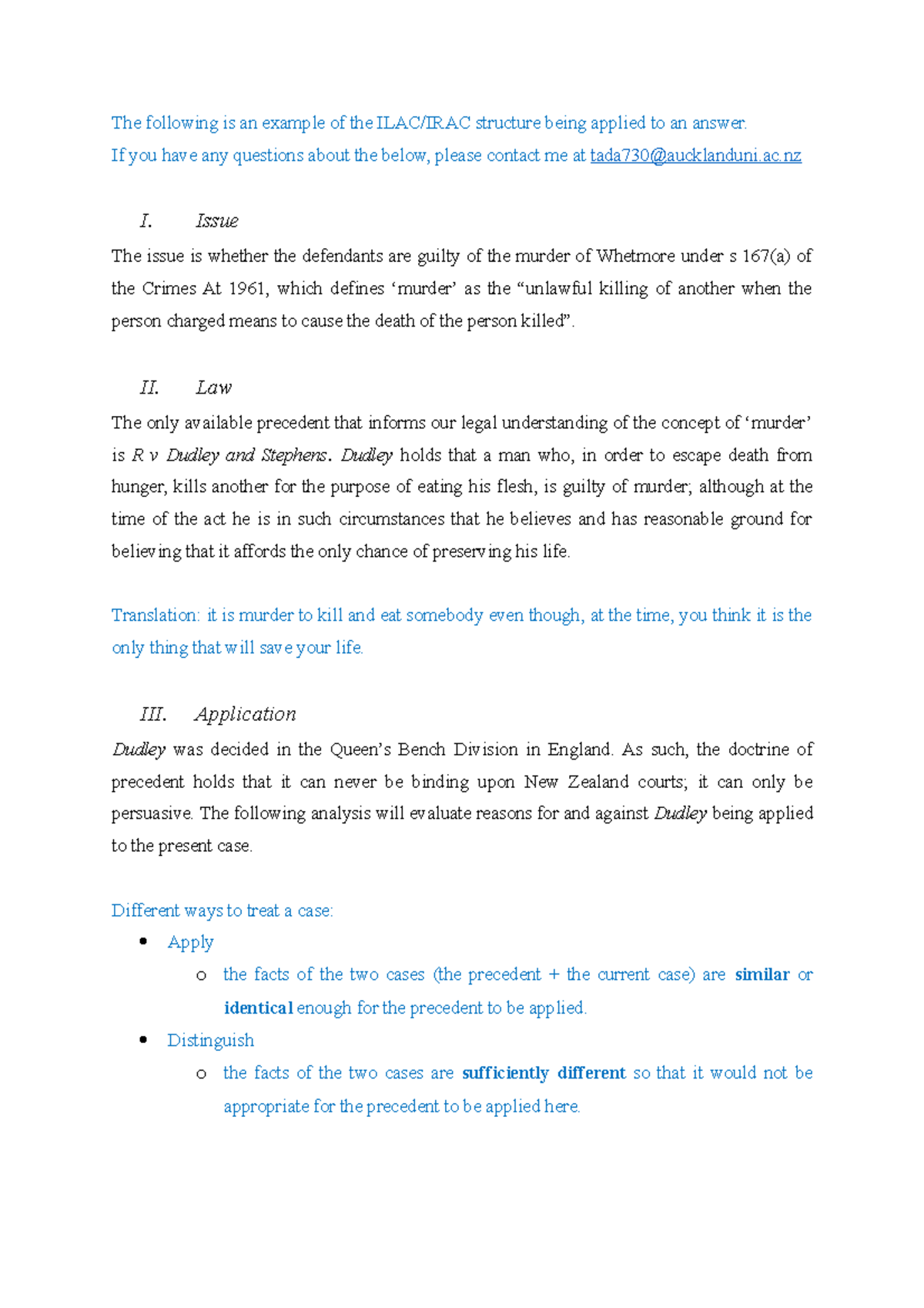 Tutorial 1 Tabby Notes - just want prem - The following is an example ...