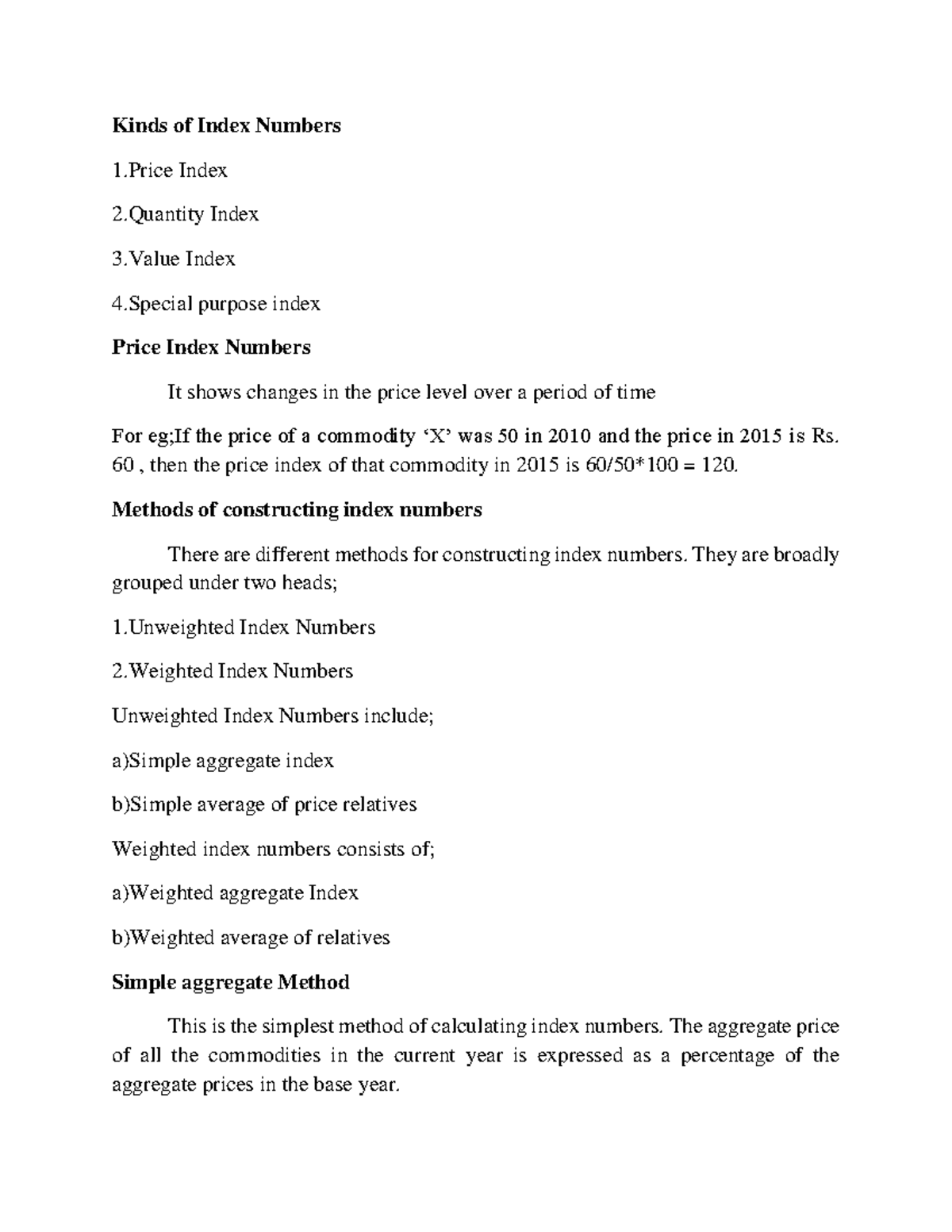 Index number - Grade: A - Kinds of Index Numbers 1 Index 2 Index 3 ...