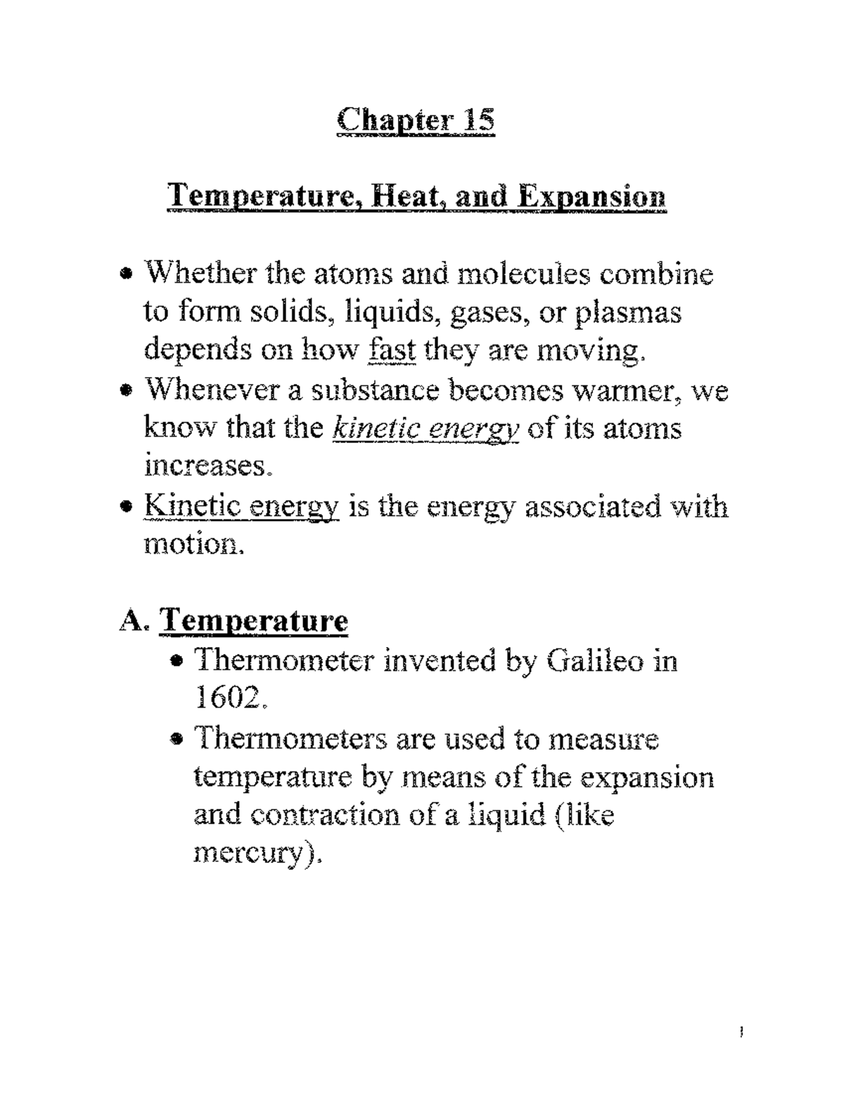 Chapter 15 - Lecture notes 15 - PHYS A110 - Studocu