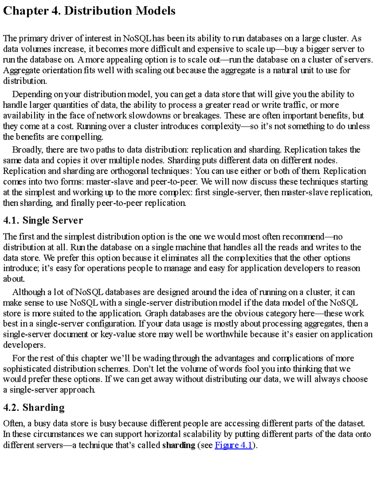 No SQL Dist - Distribution Models and Consistency - Chapter 4 ...