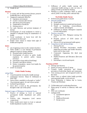 CHN- Evolution OF PHN IN THE PH - EVOLUTION: PUBLIC HEALTH NURSING IN ...