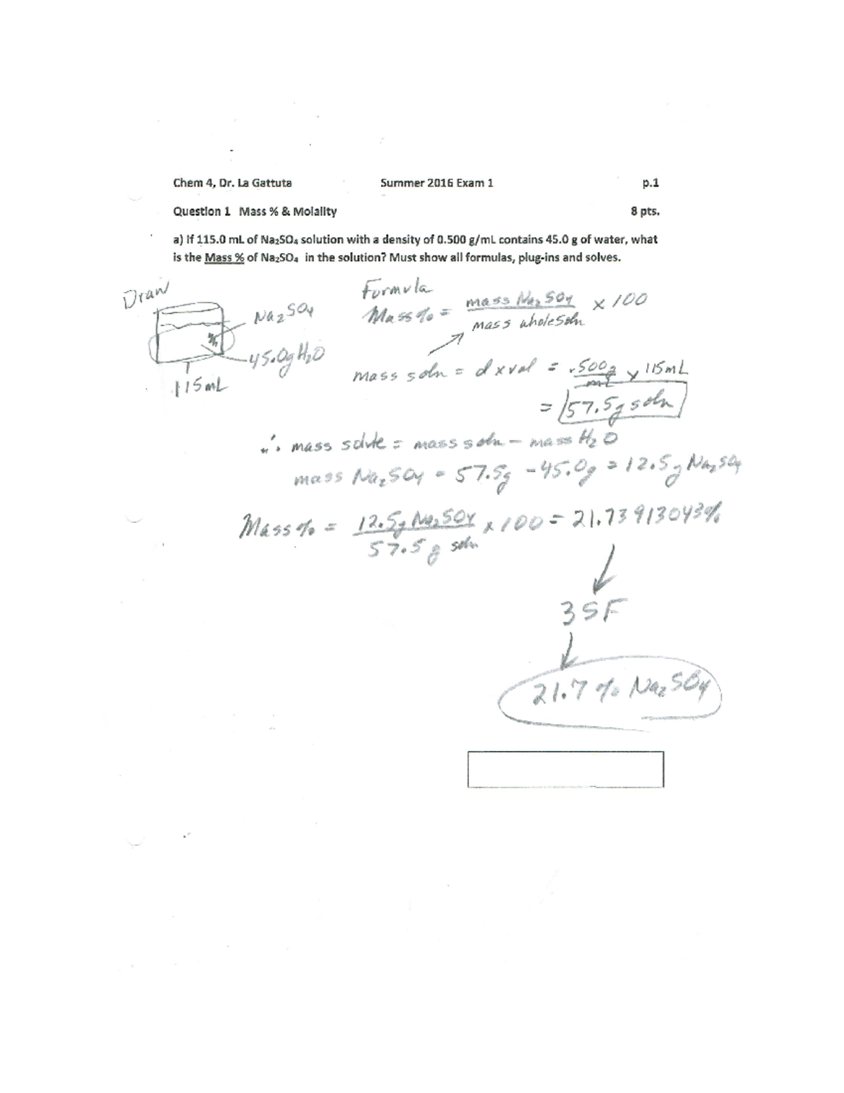 Exam 1 chem 4 summer 2016 answers - CHM 4 - Studocu