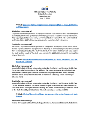 PSY 491 - Milestone one - PSY 491 Johlanda Theodore 02/02/ Project One ...