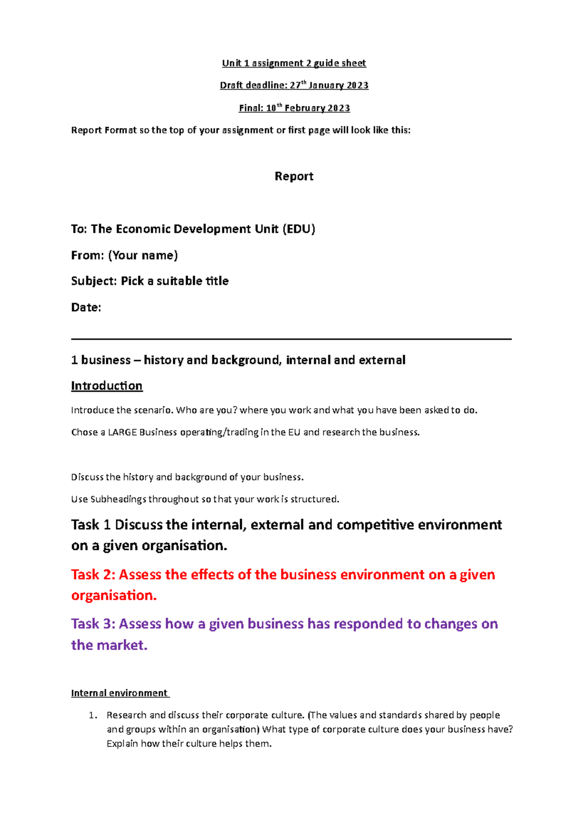Unit 1 assignment 2 guide sheet ange LA - Unit 1 assignment 2 guide ...