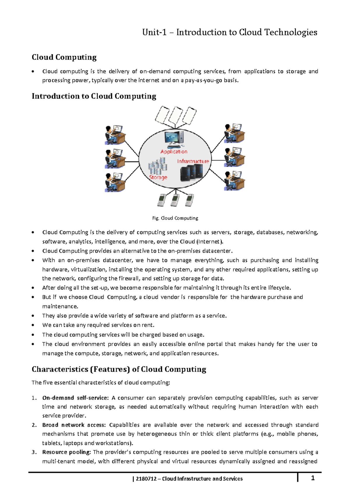 2180712 CIS GTU Study Material Notes-Unit-1 - Cloud Computing Cloud ...