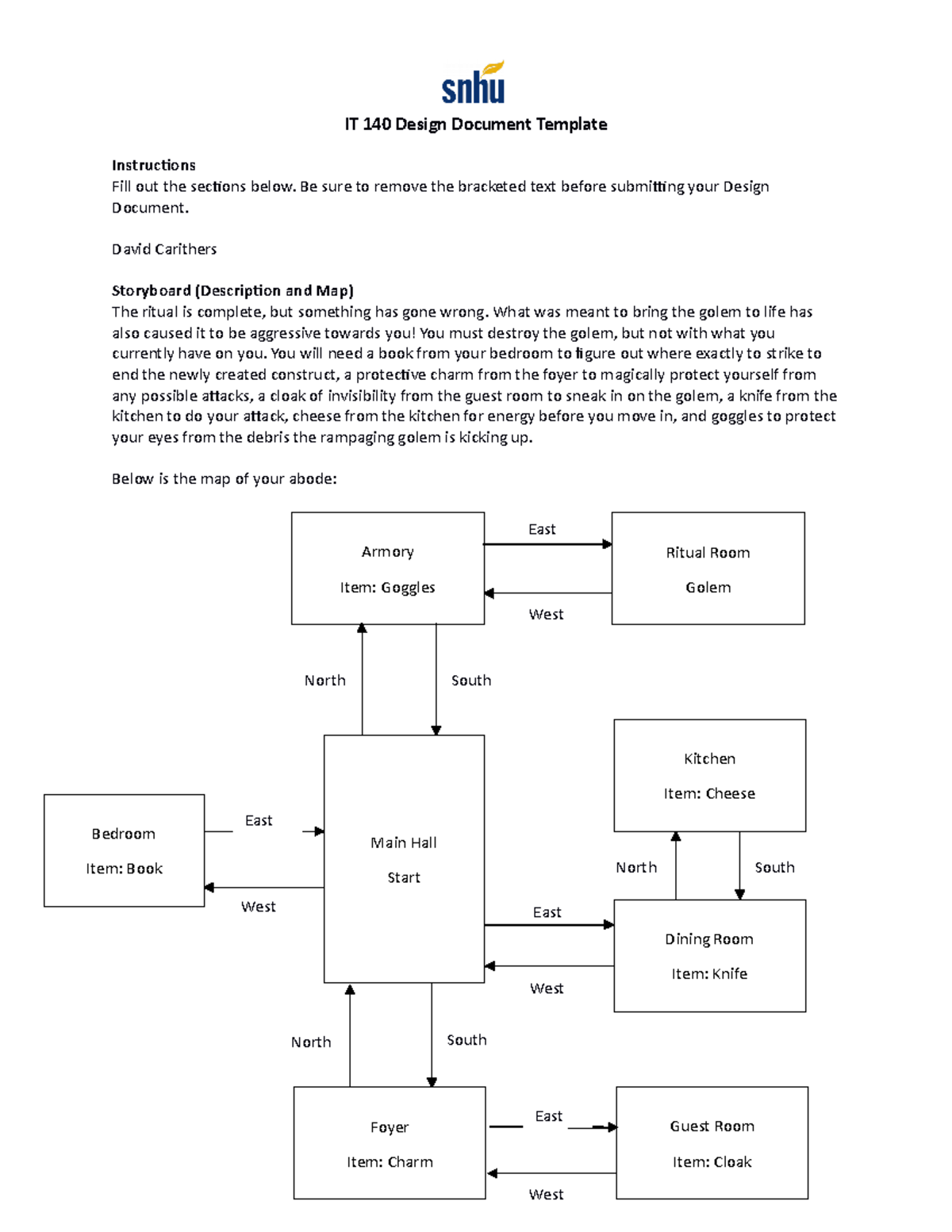 IT 140 Design Document Template - IT 140 Design Document Template ...