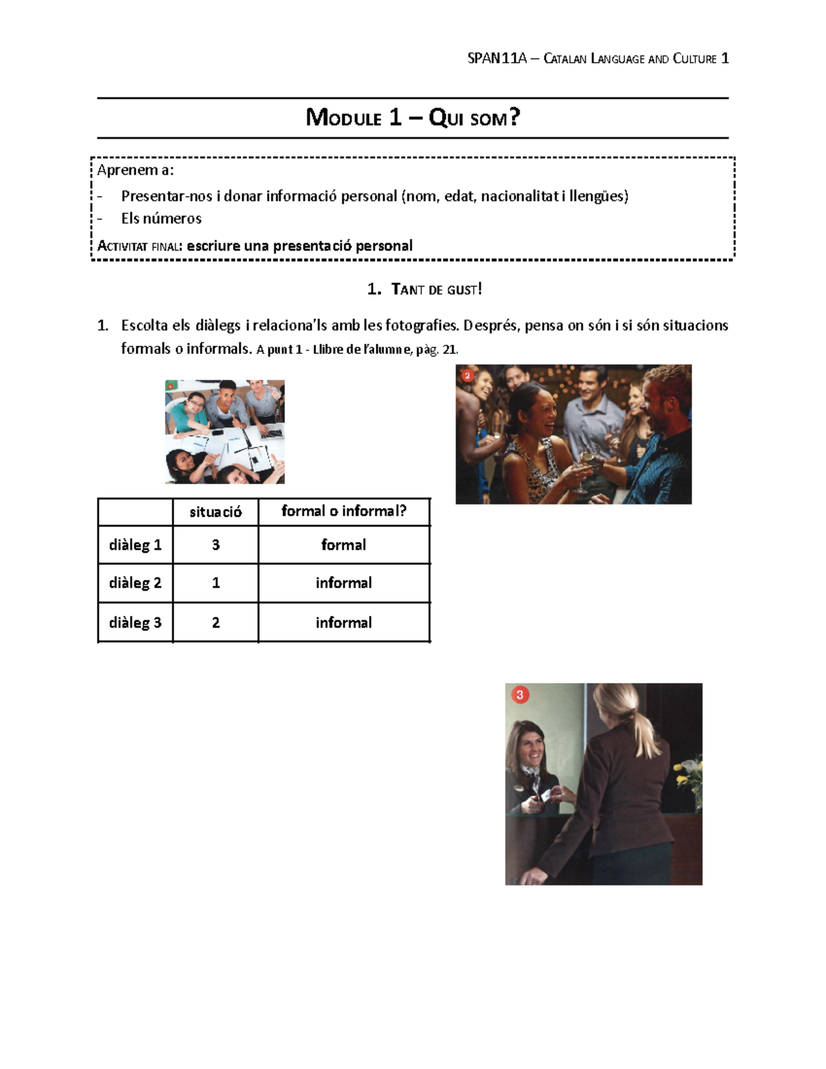 Module 1-2 - Learn how to introduce yourself and discuss your ...