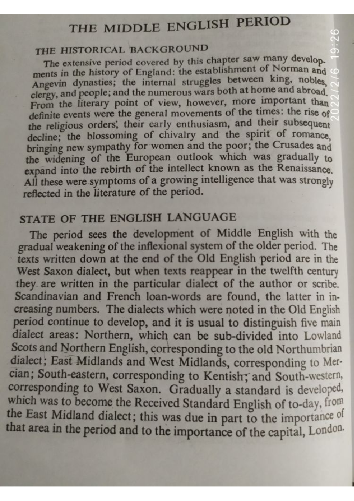 The Middle English Period in The History of English Literature ...