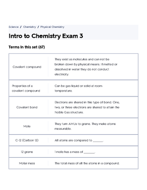 Intro to Chemistry- Exam 1 Flashcards Quizlet - Intro to Chemistry ...