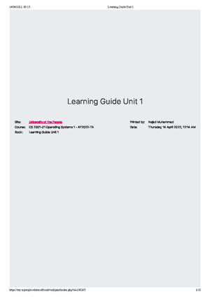Learning Guide Unit 1 copy - Lear ning Guide Unit 1 Site: University of ...