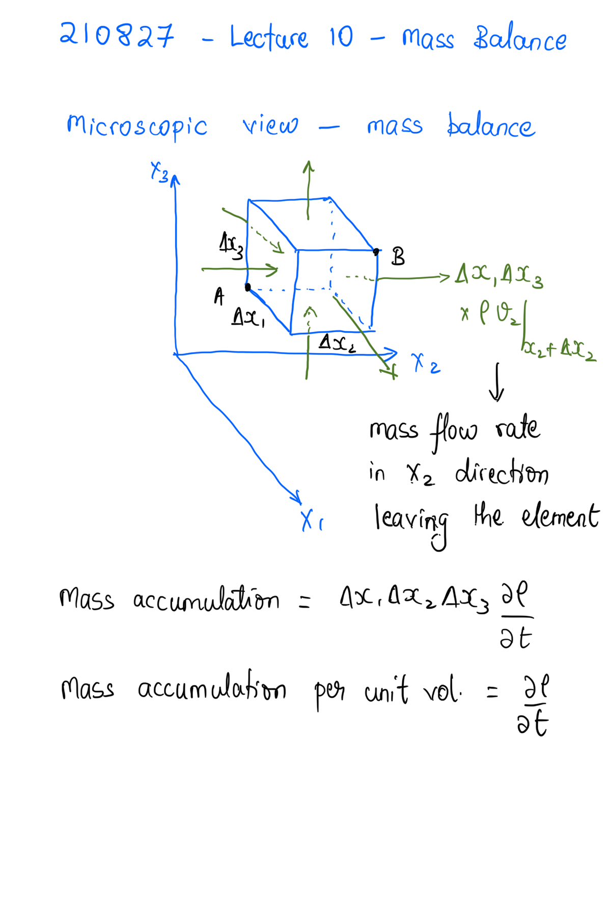 210827 - Lecture 10 - Aug 27 - Mass Balance - Introduction to Transport ...