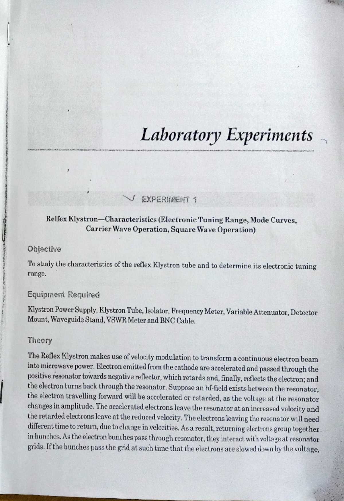 Rf lab manual - Electronics and comm engineering - Studocu