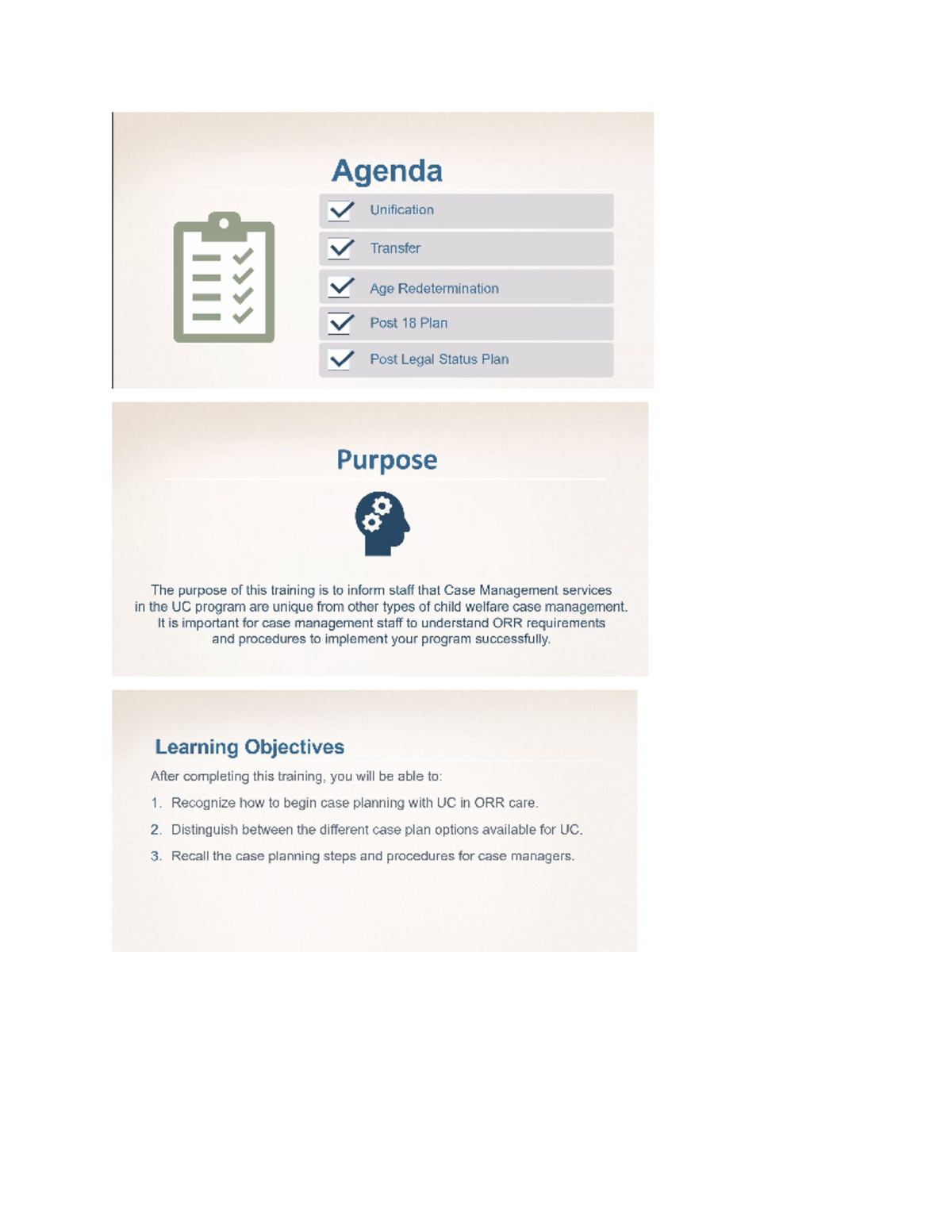 Case Management Overview Part 2 - Agenda Unification Transfer Age ...