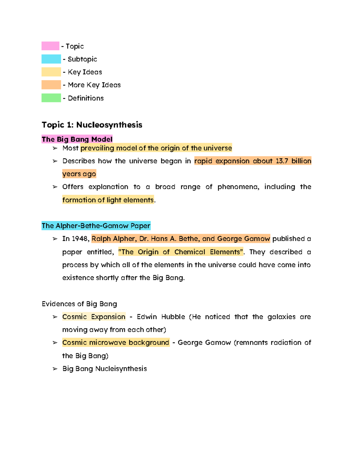 Physical Science Reviewer - Topic Subtopic Key Ideas More Key Ideas ...
