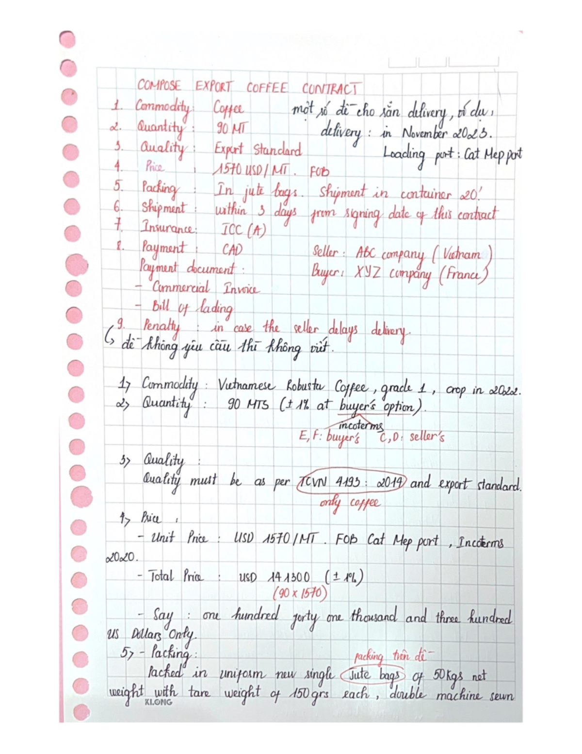 Compose Export Coffee Contract - COMPOSE EXPORT COFFEE CONTRACT 1 ...