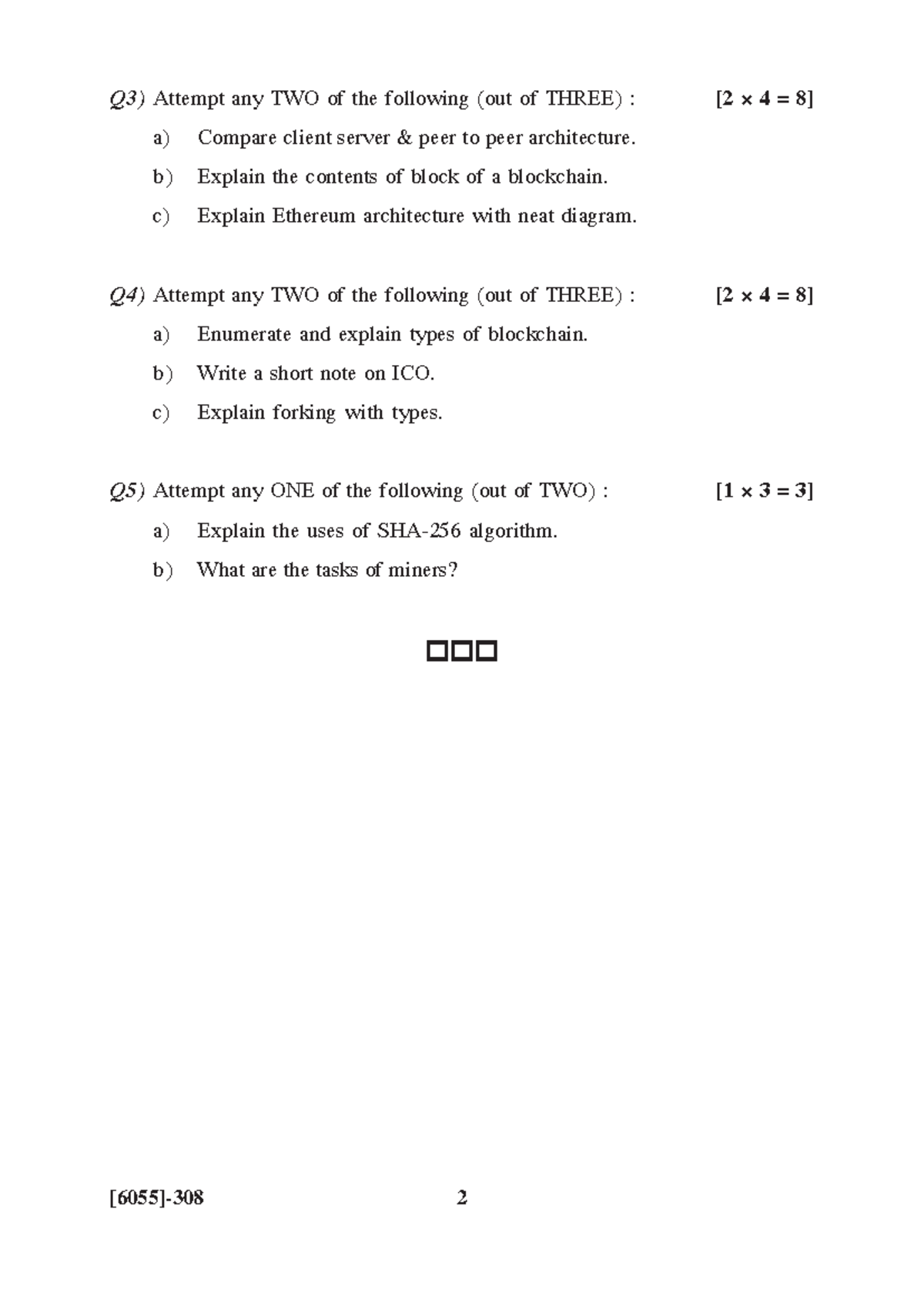 2019 B.SC ( Computer Science ) 2019 Pattern (1)-43-55 - Q3) Attempt any TWO of the following ...