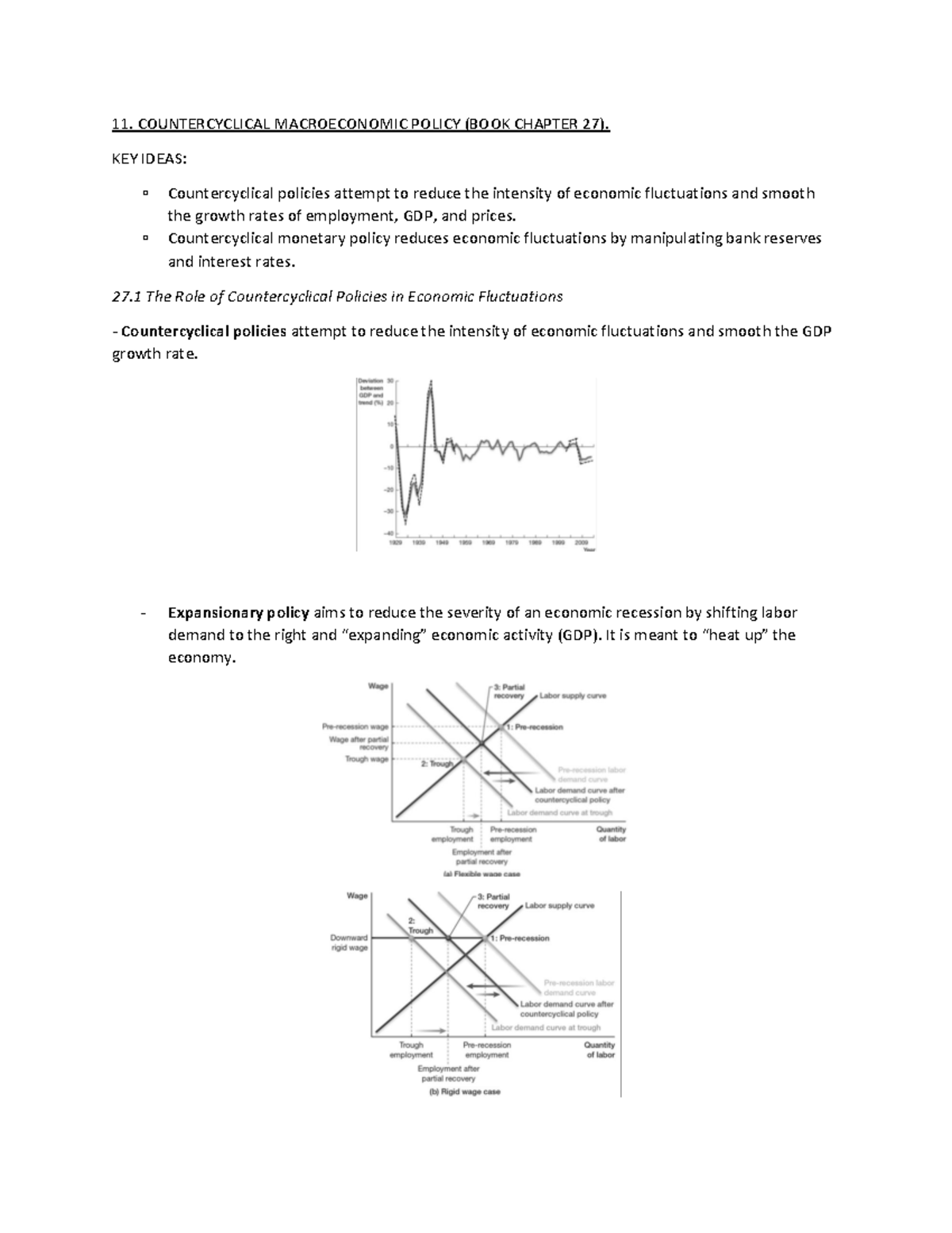 Introduction TO Economics Topic 11 - 11. COUNTERCYCLICAL MACROECONOMIC ...