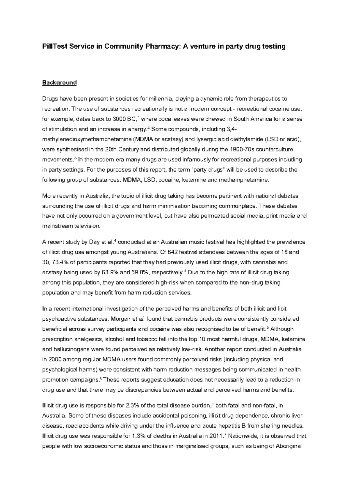 Sample Grp Project Final Report - Not for circulation outside PHAR 4823 ...