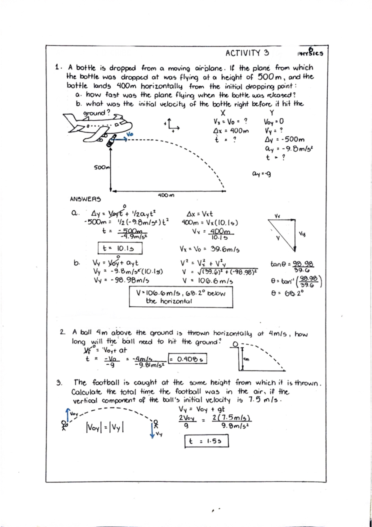 PHY1E 30 Items Physics - Kinematics - BS Civil Engineering - Studocu