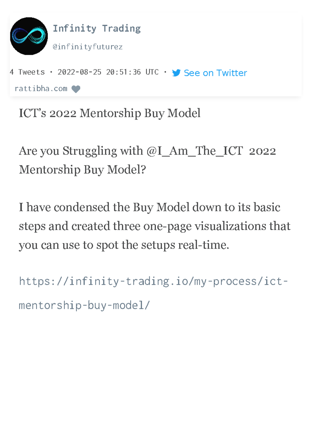 Icts 2022 Mentorship Buy Thread By Infinityfuturez Aug 25 22 From