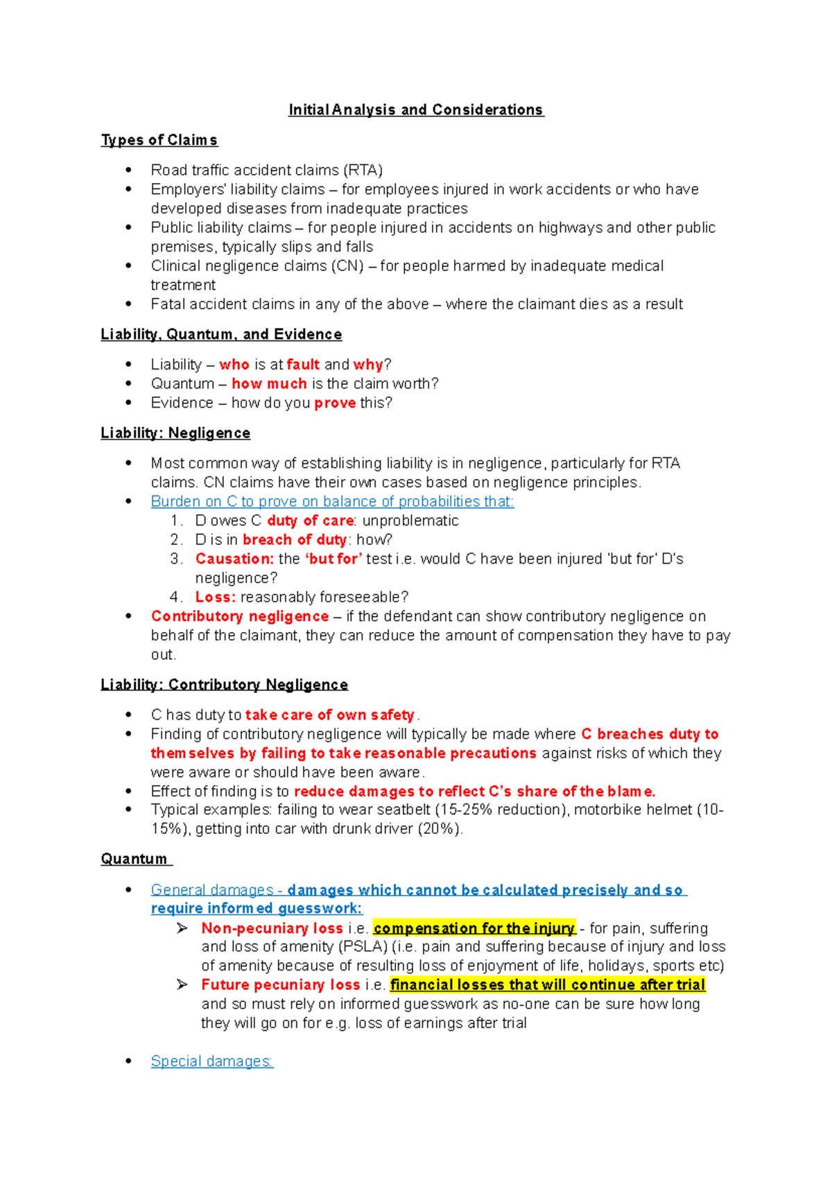 Lecture 1 on initial analysis - Initial Analysis and Considerations ...