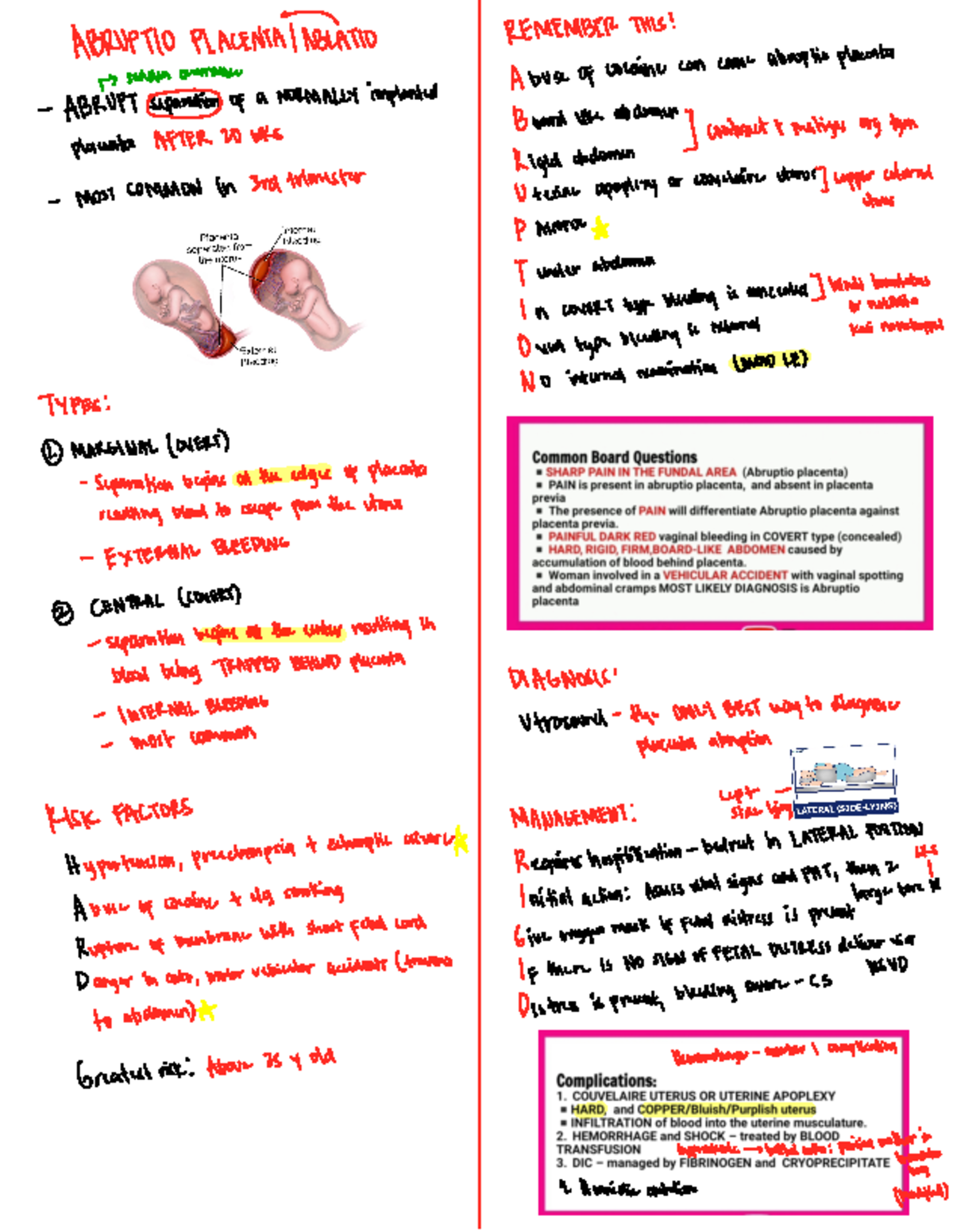 Abruptio Placenta - Maternal Nursing - ABRUP TO PLACENTA/ ABLATIO ...