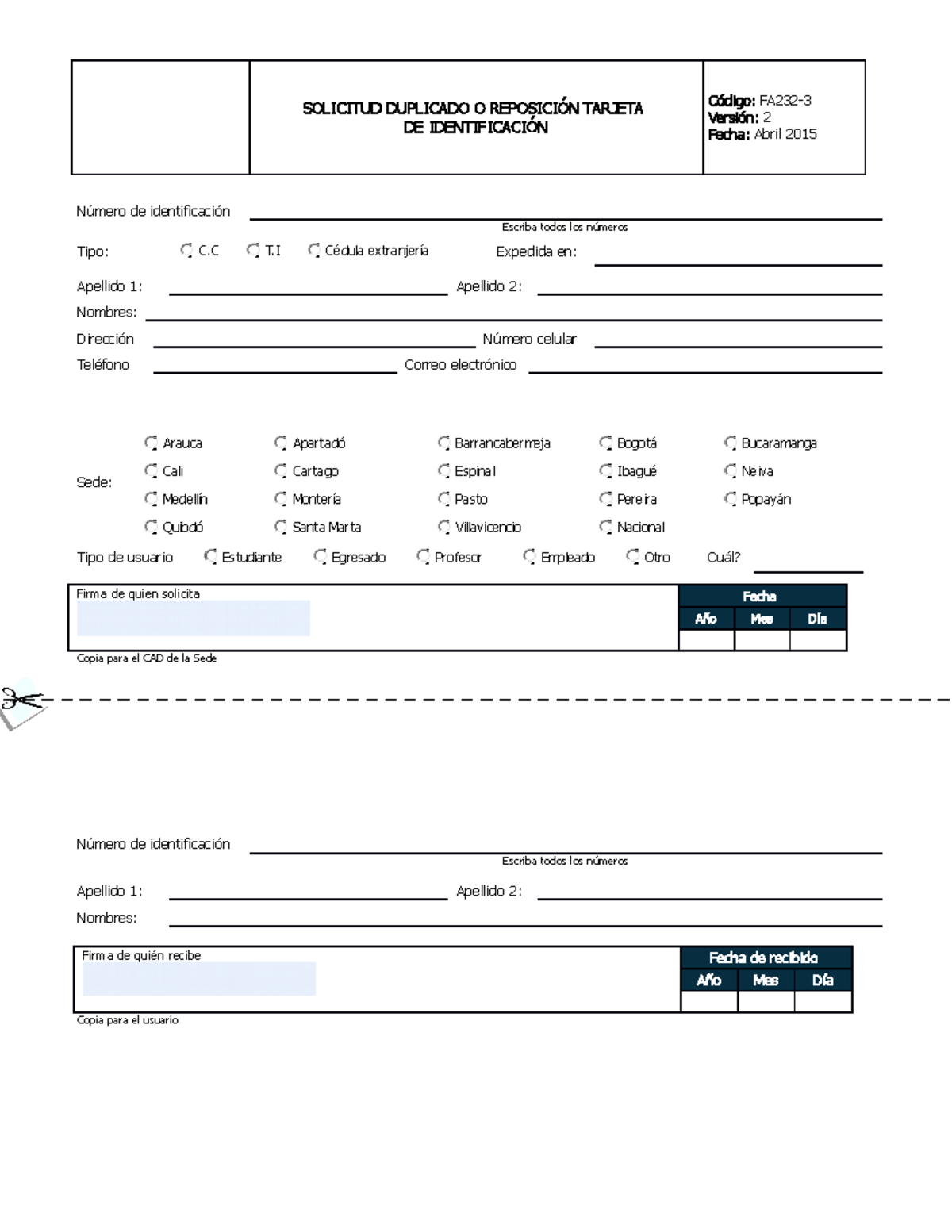 Formato TIP - BUBUHB - SOLICITUD DUPLICADO O REPOSICIÓN TARJETA DE ...