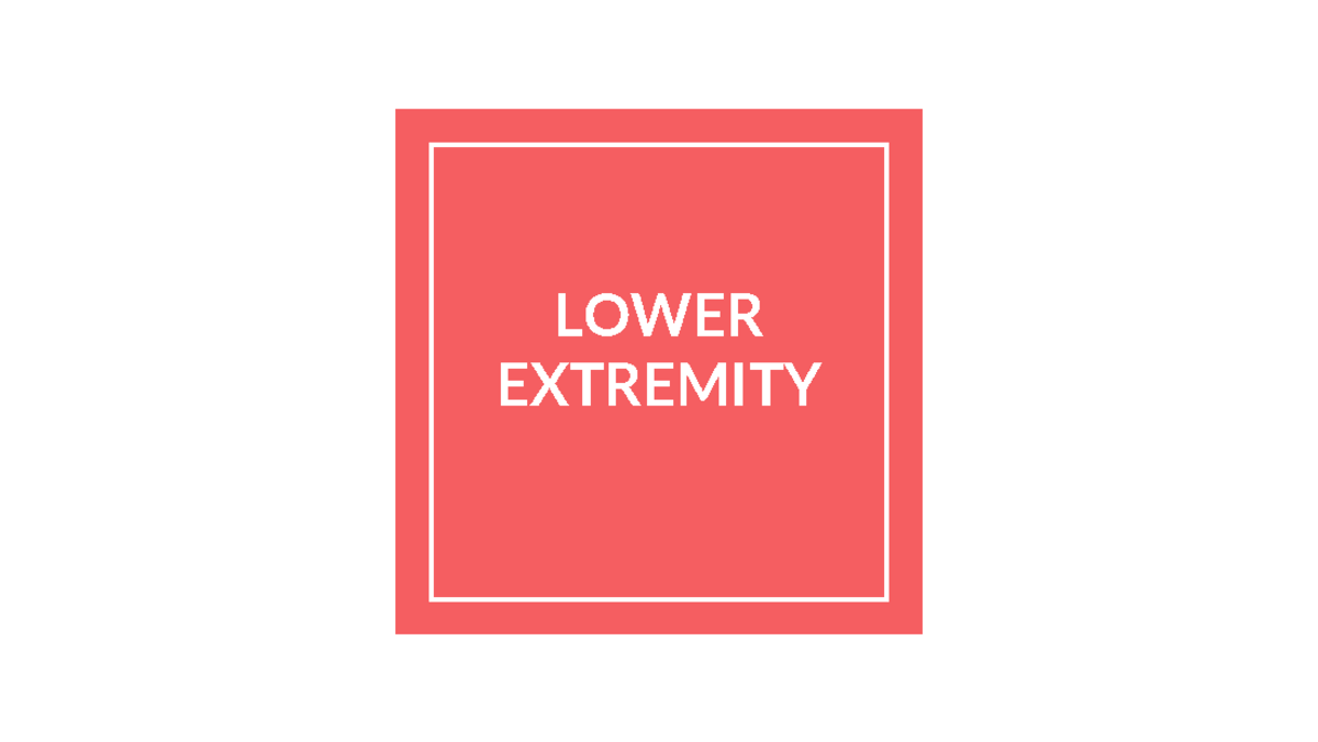Exam 2 - Lower Extremity Study Table - LOWER EXTREMITY Lizzi Ta & Kayla ...