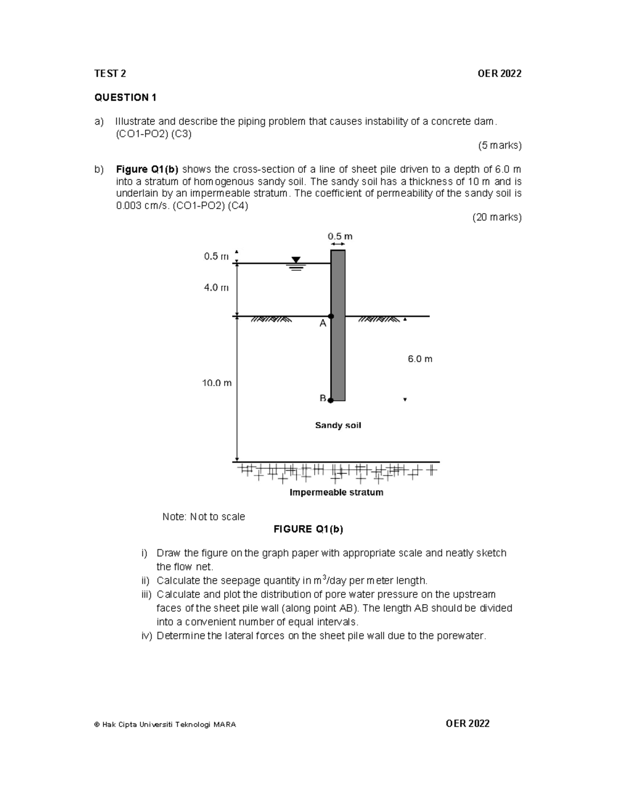TEST 2 - Retaining str - TEST 2 OER 2022 © Hak Cipta Universiti ...
