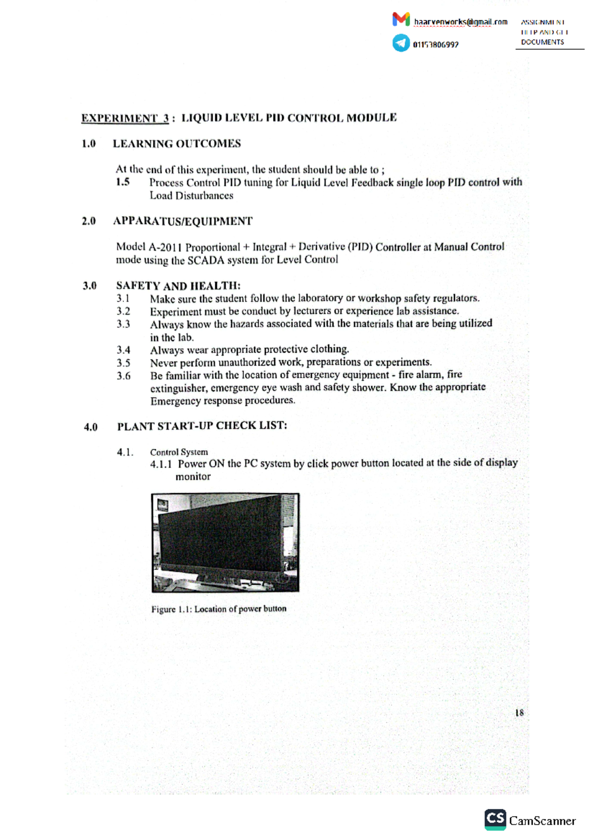 LAB 3 Control System - M ASSIGNMENT HELP AND GET 01153806992 DOCUMENTS EXPERIMENT 3 : LIQUID ...