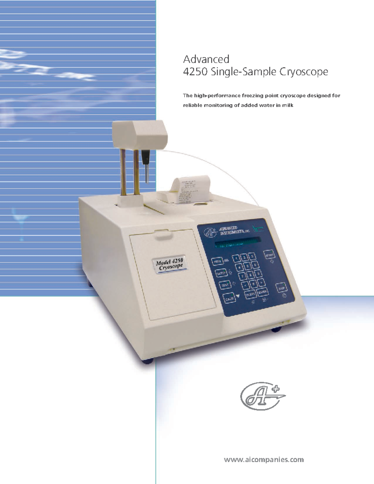 Single-Sample Cryoscope - The 4250 Cryoscope uses a single, 2 or 2 mL sample size. It is ...