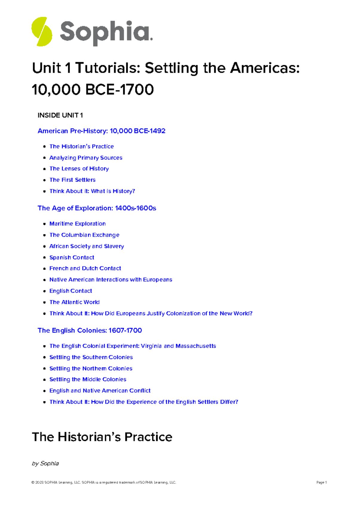 Unit 1 tutorials settling the americas 10000 bce 1700 - Unit 1 ...
