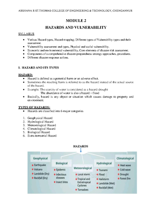 Module 1 MCN301 Disaster Management - MODULE 1 Syllabus- Systems of ...