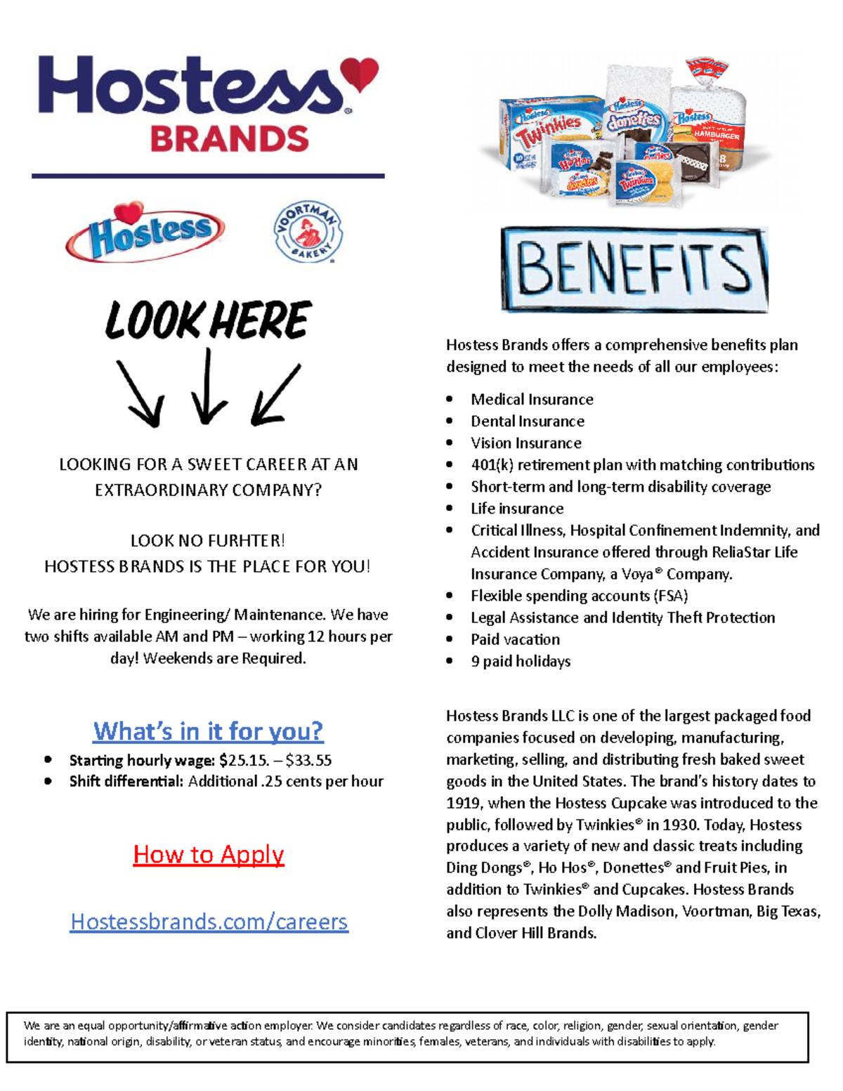 Now hiring flyer for Engineering.Maintenance 7 - LOOKING FOR A SWEET ...