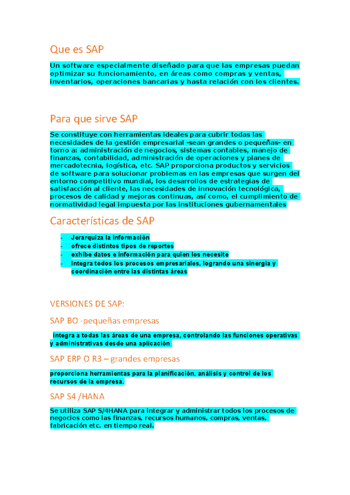 Que es SAP - CONCEPTOS DE SAP - Que es SAP Un software especialmente ...