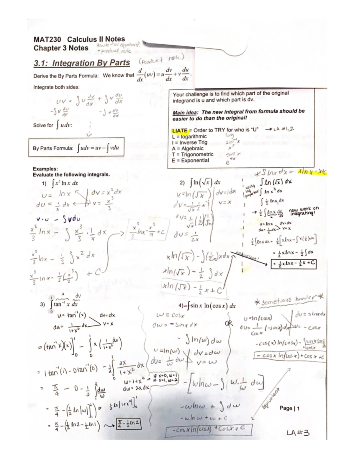MAT 230 (3.1 - 3.4) - MAT 230 - Studocu