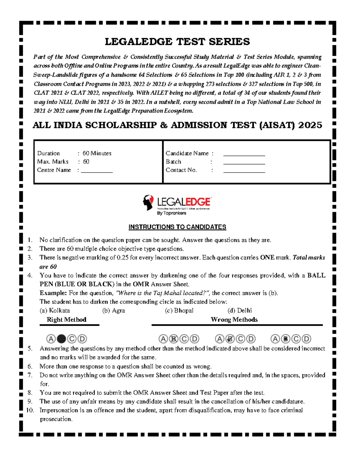 Le-aisat-questions-027d3d1dd844c - LEGALEDGE TEST SERIES Part of the ...