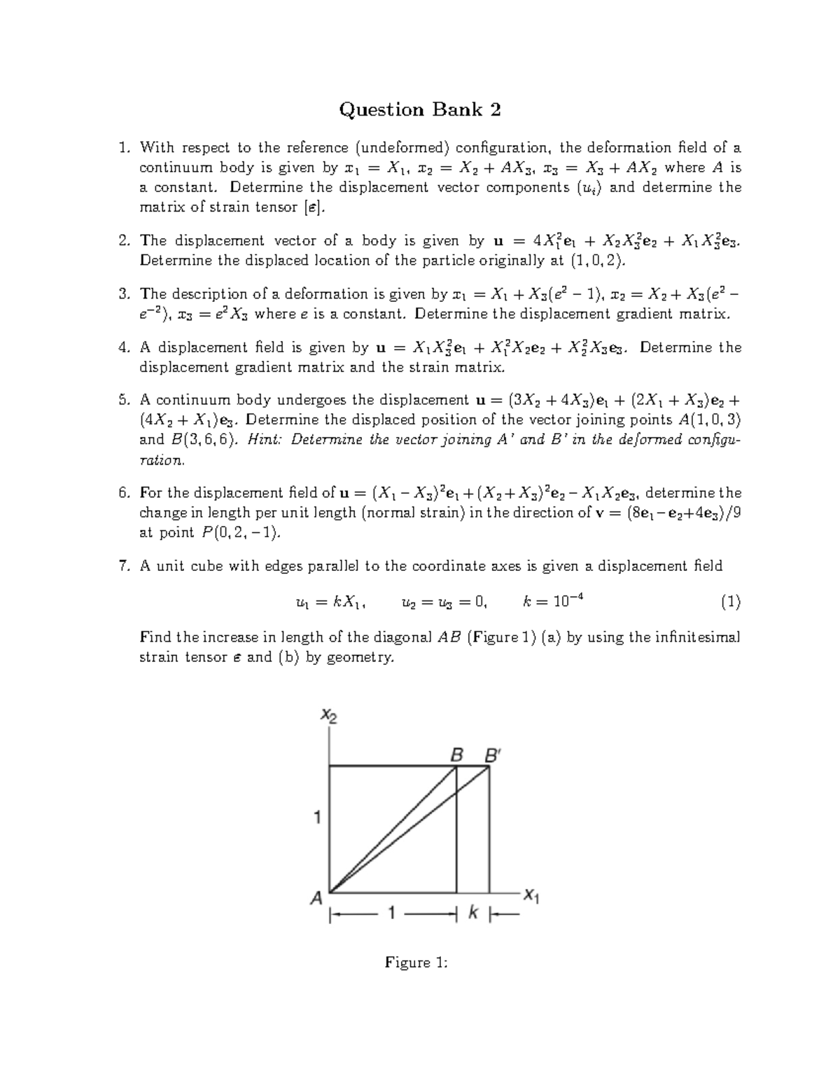 QB2 - Question Bank 2 - Question Bank 2 With respect to the reference ...