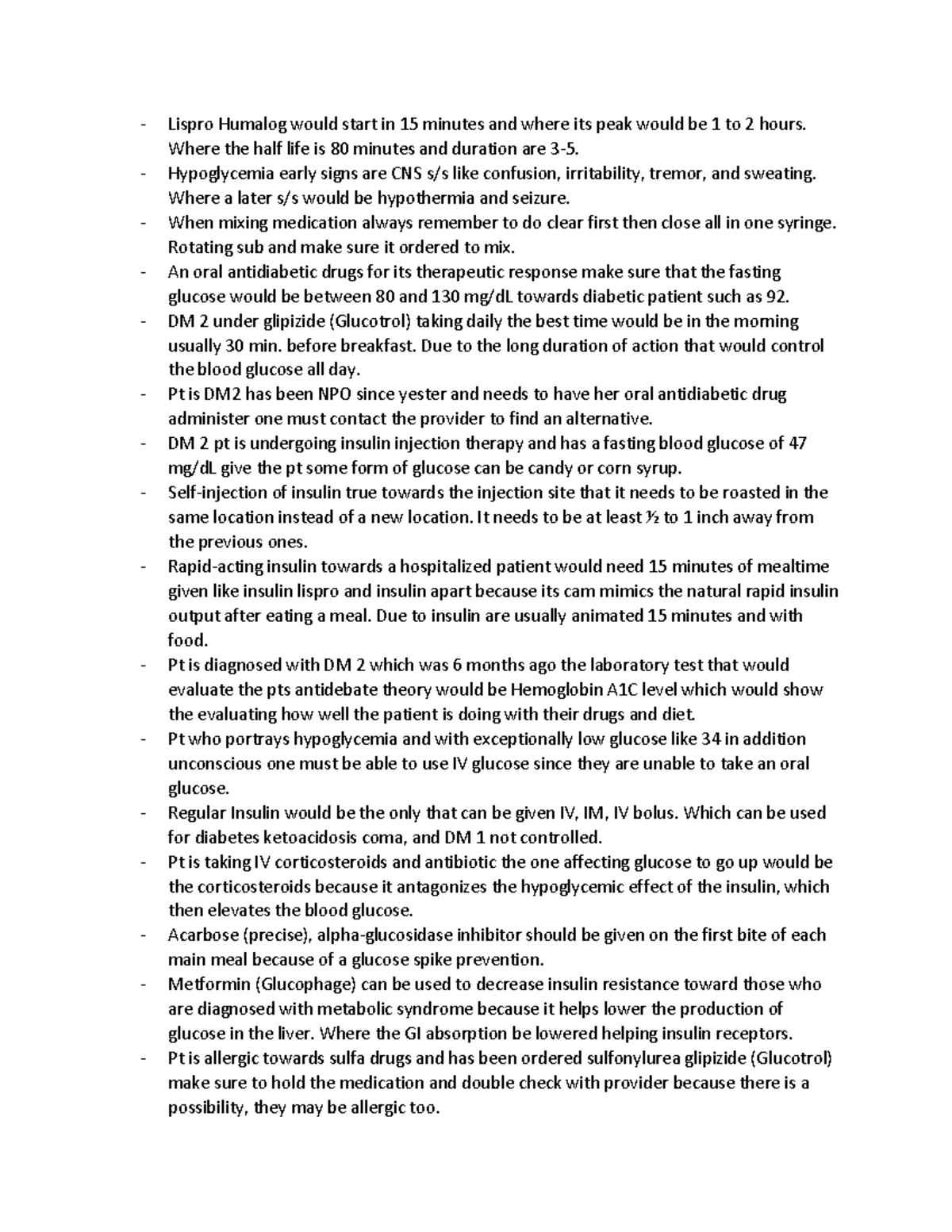 Diabetic drugs - Lispro Humalog would start in 15 minutes and where its ...