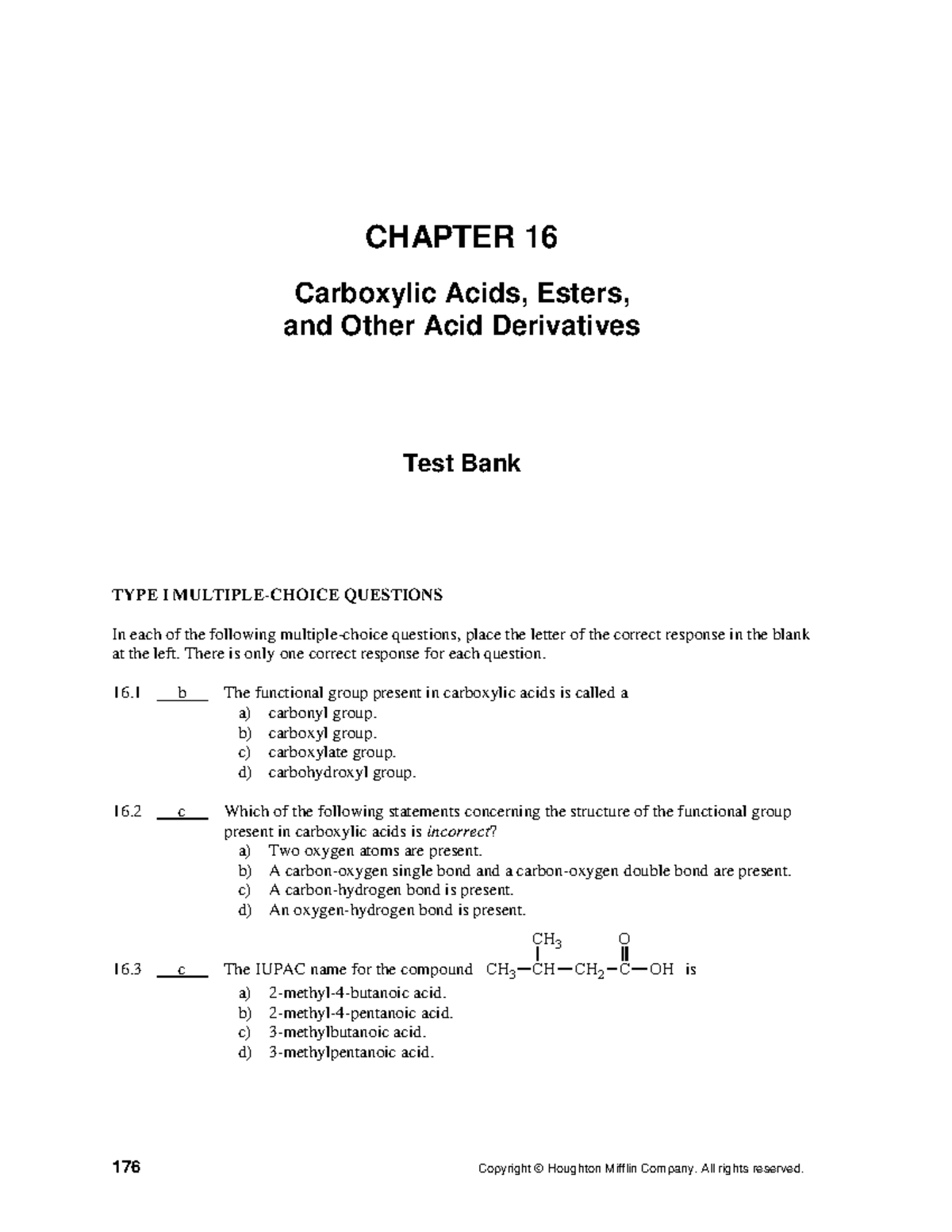 Tb ch16 Carboxylic Acids, Esters, and Other Acid Derivatives - CHAPTER ...