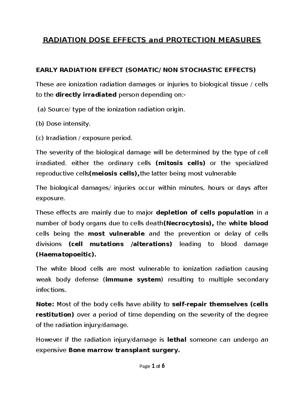 Sess4 Rad Dose Effects nd Protect -Sep - RADIATION DOSE EFFECTS and ...