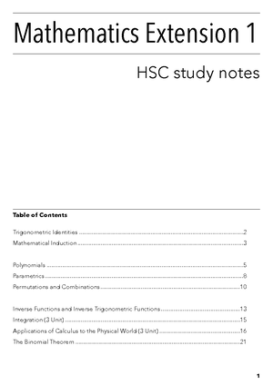 Hornsby Girls 2023 Extension 1 Solutions - HORNSBY GIRLS HIGH SCHOOL ...